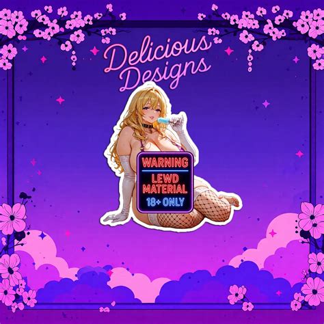 Sexy Anime Woman Candy Sticker Lewd Waifu Decal Mature Sticker
