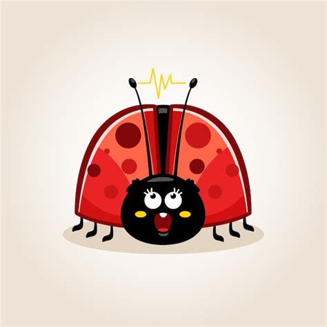 Free Vector Hand Drawn Cartoon Ladybug Illustration