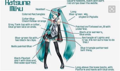 Hatsune Miku Costume Chart Cosplay Tutorial Cosplay Diy Best Cosplay