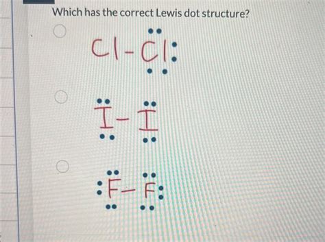 Solved Which Has The Correct Lewis Dot Structure Cl C¨ ∼