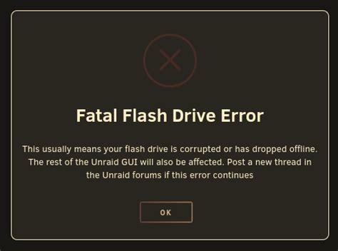 Unraid 6 12 4 Fatal Flash Drive Error General Support Unraid