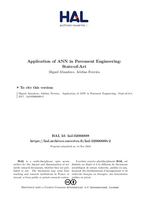 Pdf Application Of Ann In Pavement Engineering State Of Art