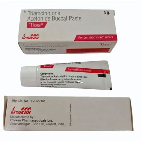 Triamcinolone Acetone Buccal Paste Packaging Type Tube At ₹ 100 Piece In Nagpur