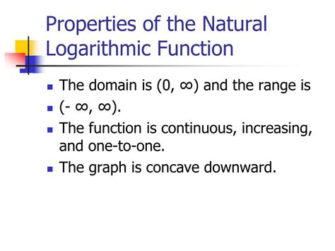 Ppt The Natural Logarithmic Function Powerpoint Presentation Free