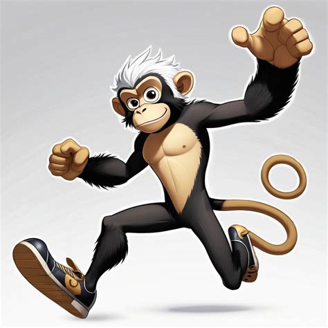 2d White Haired Monkey Game Character Stable Diffusion Online