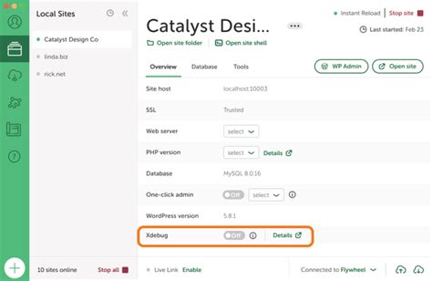 xdebug within local local
