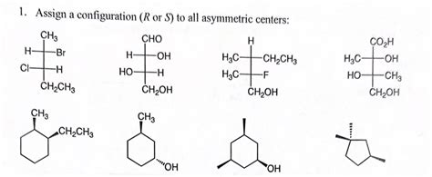 Solved Assign A Configuration ﻿r Or S ﻿to All