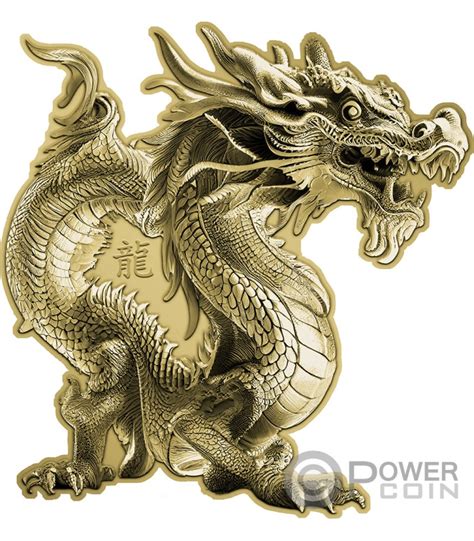 Dragon Lunar Year Shaped Mеталл Монета 2 Cedis Ghana 2024