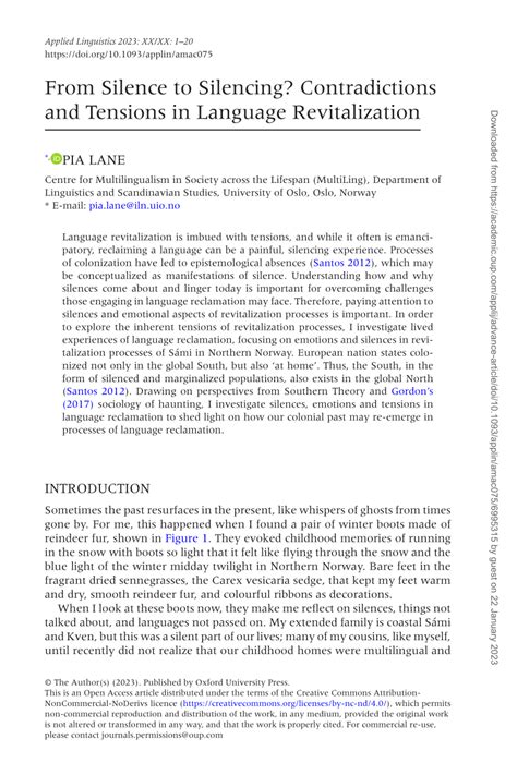 Pdf From Silence To Silencing Contradictions And Tensions In Language Revitalization