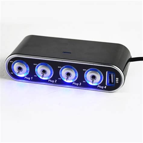 12v 24v 4 Veis Multi Socket Billader Kjøretøy B Vicedeal