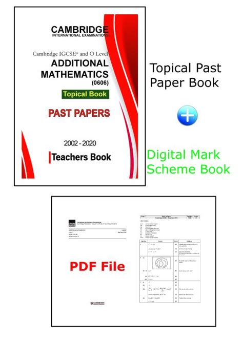 Igcse Cambridge Additional Mathematics 0606 Topical Past Papers [paper 1 And 2] Teachers Book