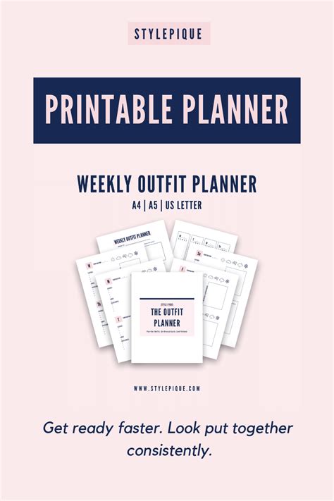 Outfit Planner Template Minimalist Weekly Planner