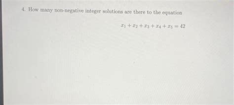 solved 4 how many non negative integer solutions are there