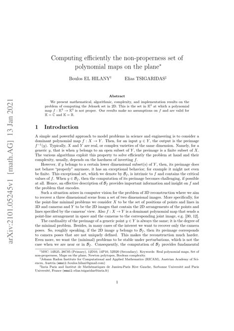 Pdf Computing Efficiently The Non Properness Set Of Polynomial Maps