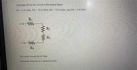 Solved Calculate Rt For The Circuit In The Below Figure Chegg Com