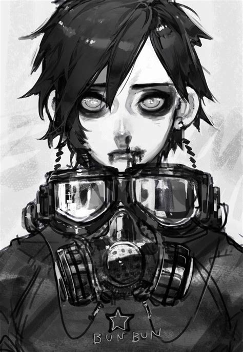 Pin By Mary Wilczewski On Horror Digital Art Anime Gas Mask Art Gas