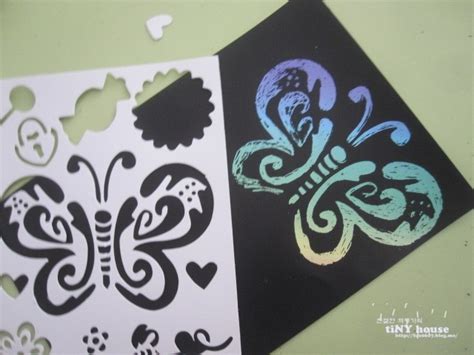 스텐실 시트 도안을 이용한 스크래치그림 그리기 네이버 블로그