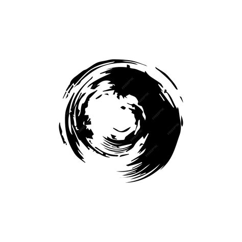 Premium Vector Brush Circles Round Shape Stock Black Color Design