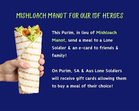 Mishloach Manot For Our Idf Heroes Telfed