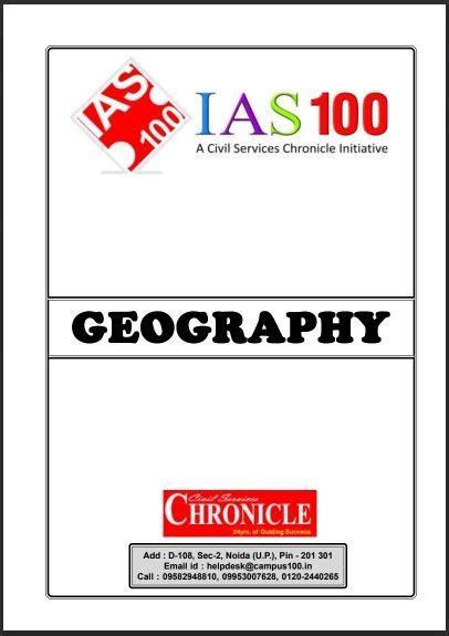 Geography Notes EBook PDF In English For UPSC Download