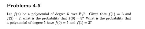 Solved Let F X Be A Polynomial Of Degree Over F Given Chegg