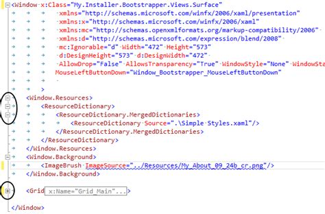 Wpf How To Enable XAML Code Outlining In Microsoft Expression Blend