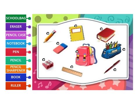 School Objects Діаграма з мітками