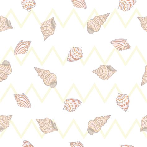 조개 원활한 패턴 가리비 벡터 배경 프리미엄 벡터