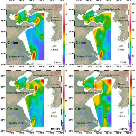 Horizontal Spatial Distributions Of Temperature °c Salinity