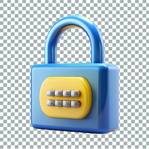 personal data secure 3d render closed padlock and password field