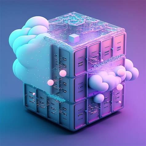 Premium Photo Ai Generated Illustration Of Cloud Computing Concept In Pastel Color
