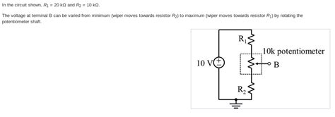 Solved In The Circuit Shown R1 20 KΩ And R2 10 Kq The