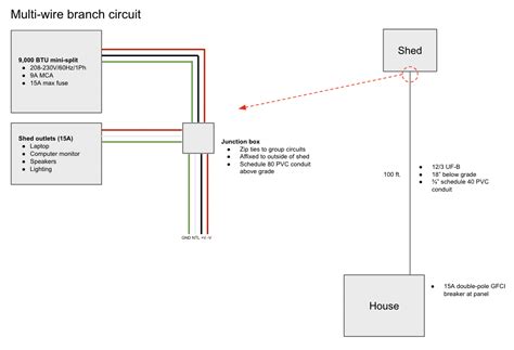 Multiwire Branch Circuit With 240v 120v Shed Wiring Plan Diy Home Improvement Forum