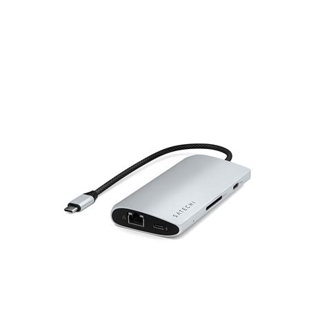 Satechi Usb C Multiport Adapter 8k Mit Ethernet V3 Silber