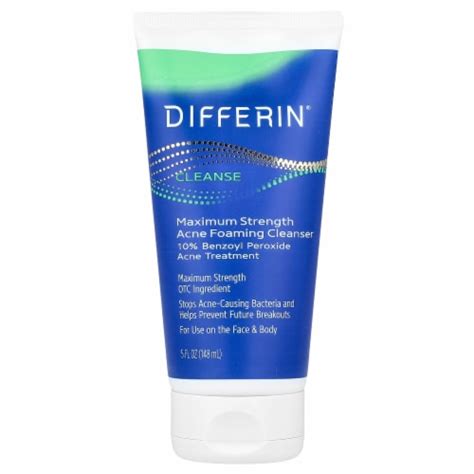 Differin Acne Face Wash With 10 Benzoyl Peroxide 5 Oz 5 Fl Oz Kroger