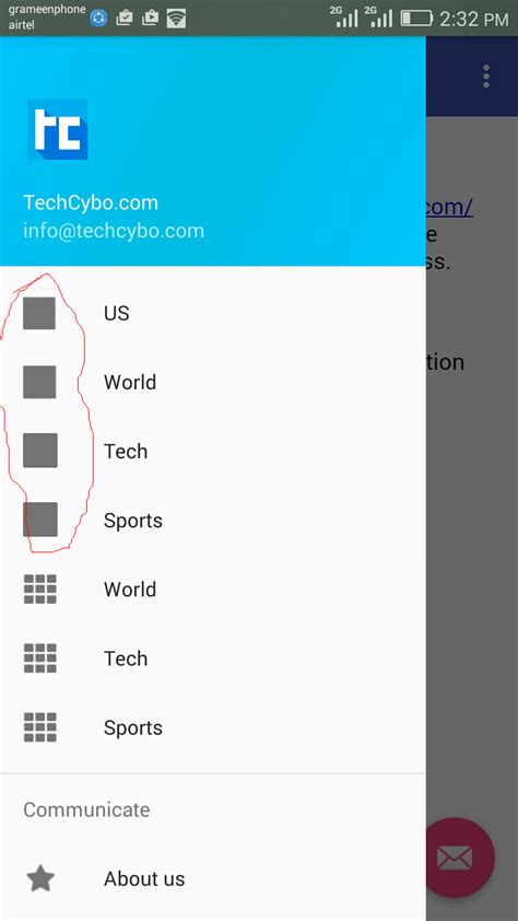 Android Navigation Drawer Set Icon Laderfree
