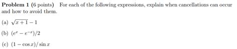 solved problem 1 6 points for each of the following