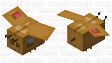 Cardboard Bee Minecraft Mob Skin