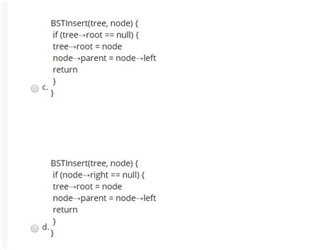 Solved Which Code Block Should Be Used To Insert A New Node