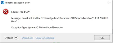 cannot open csv file with a variable in its file path activities