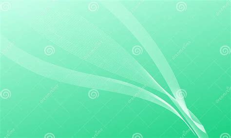 Abstract Green Light Stripe Lines Wave Curves On Gradient Background Stock Illustration