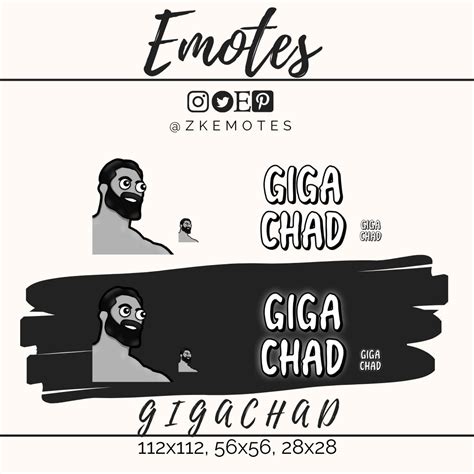 Gigachad Emote Gigachad Meme Twitch Emotes Discord Emotes Meme