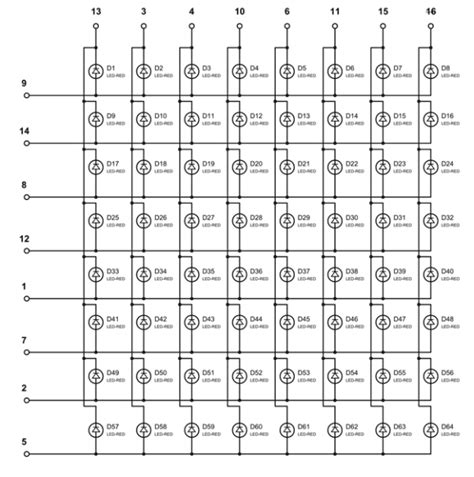 8x8 Led Matrix Interfacing With Avr Microcontroller