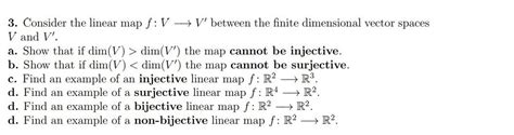 Solved 3 Consider The Linear Map F V V Between The Chegg Com