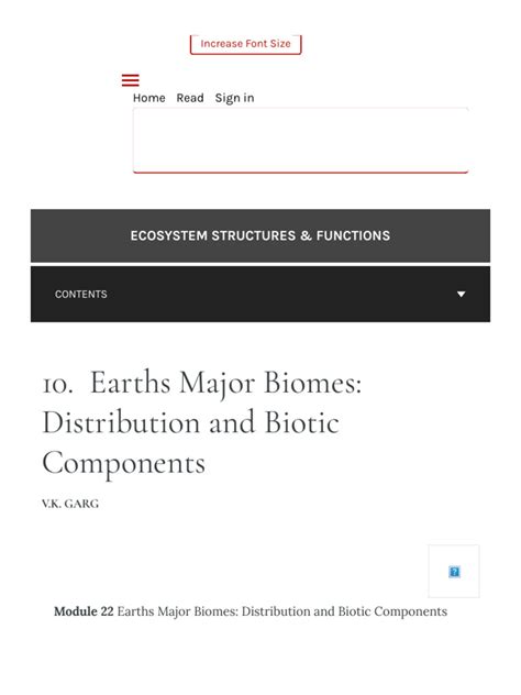 Earths Major Biomes Distribution And Biotic Components Ecosystem Structures And Pdf