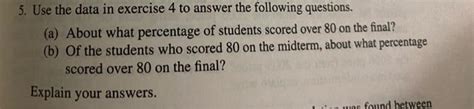 solved 4 a statistical analysis was made of the midterm and