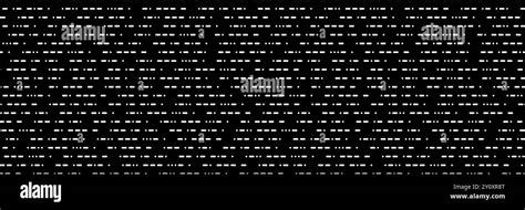 Morse Code White Seamless Pattern With Rounded Corners Rectangles On Black Bg Binary Abstract