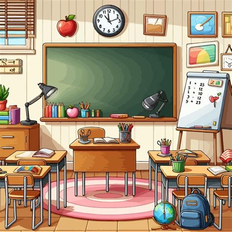 Premium Vector Classroom Vector Illustration Back To School After