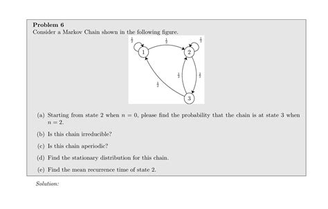 Solved Problem Consider A Markov Chain Shown In The Chegg