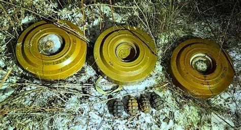 Як виглядають міни та гранати що знайшли на автотрасі «Київ Харків Довжанський РЕДПОСТ